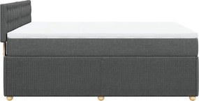 Box spring postel s matrací tmavě šedá 140x200 cm textil 3289794