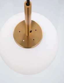 Bílé/v mosazné barvě skleněné závěsné svítidlo ø 27 cm Lato – Nova Luce