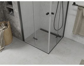 Mexen Lima Duo skládací sprchový kout 70 x 70 cm, Průhledné, Černá - 856-070-070-70-00-02