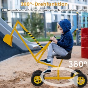 Costway Sedačkové rypadlo 360° otočné rypadlo k usazení na kov s lopatou a koly