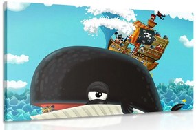 Obraz pirátská loď na velrybě - 60x40
