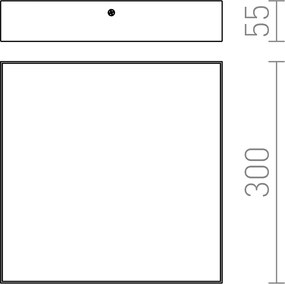 Sapho Sapho, RISA stropní LED svítilna 10W, 230V, 28x28cm, bílá, LS030B