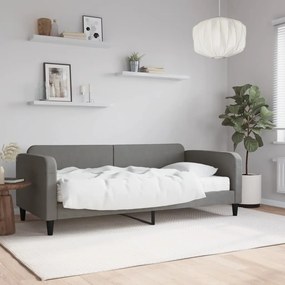 Válenda s matrací tmavě šedá 90 x 200 cm textil 3196799