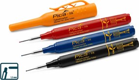 Pica Marker Pica | Pica Ink - inkoustový permanentní popisovač do hlubokých otvorů Barva: černá