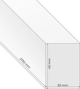 Lameo Dekorativní stěnová lamela - zlatá 30x40