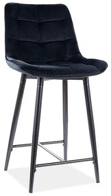 Signal Barová židle CHIC H-2 Velvet Černá NAB013