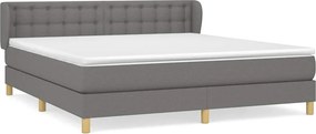 Box spring postel s matrací tmavě šedá 180x200 cm textil 3127142