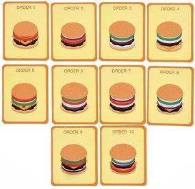Montessori dřevěný hamburger Kruzzel 22673