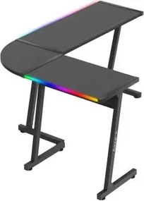Huzaro Hero 6.0 RGB černá / Rohový herní stůl / 112 x 147 cm / pravá i