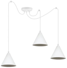 Závěsné svítidlo Soho Spider, 3x bílé kovové stínítko, (fi 14cm)