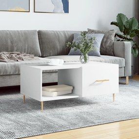 vidaXL Konferenční stolek 90 x 50 x 40 cm kompozitní dřevo [829200] Barva: Bílá