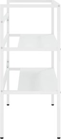 Koupelnový regál pod umyvadlo bílý 79 x 38 x 83 cm železo 338486