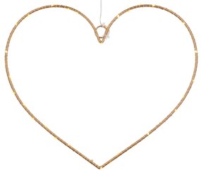 Sirius LED dekorace Liva Heart Gold 26cm (40 LED světel)