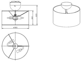 Stropní lampa Hostel 608200279