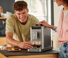 Tchibo - »Esperto2 Caffè« plnoautomatický kávovar - barva: stříbrná