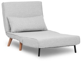 Atelier del Sofa 1-místná pohovka Folde Single - Teddy Fabric - Grey, Šedá