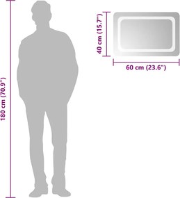 Koupelnové zrcadlo s LED osvětlením 60x40 cm 151782