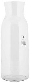 Skleněná karafa na vodu se vzorem srdce Love – 1000 ml