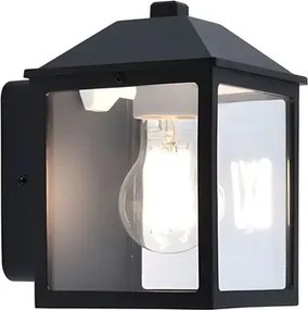 Lutec Spire černá / Venkovní nástěnné svítidlo / E27 / IP44