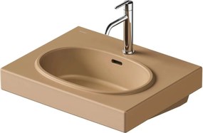 Duravit Balcoon - Umyvadlo 60x48 cm, s přepadem, otvor pro baterii, s výpustí, DuraShield, terra 241260AM00