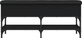 vidaXL Lavice s botníkem 102 x 32 x 45 cm kompozitní dřevo [835177] Barva: kouřový dub