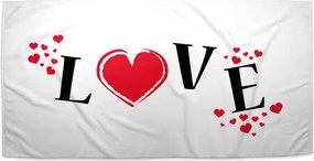 Sablio Ručník Love - 30x50 cm