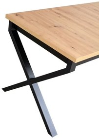 Jídelní stůl IKON 1 + doprava zdarma deska stolu artisan, nohy stolu / podstava černá