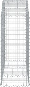 Klenutý gabionový koš 150 x 50 x 120/140 cm pozinkované železo 153456