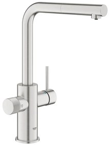 GROHE 30601DC0 - Dřezová baterie BLUE PURE s výsuvnou koncovkou nerez