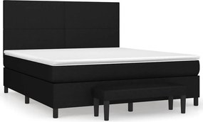 Box spring postel s matrací černá 180x200 cm textil 3136455