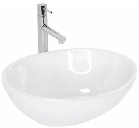 REA-U0133 - Umyvadlo na desku SOFIA 34,5x41 cm keramika/lesklá bílá REA-U0133