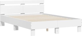 Rám postele s čelem a LED osvětlením bílý 120 x 190 cm 3207574