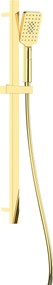 Deante Alpinia, sprchový sloup 80cm s 3-funkční ruční hlavicí a sprchovou hadicí 150cm, zlatá lesklá, DEA-NGA_Z52K
