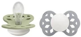 Bibs Infinity symetrické dudlíky silikon 2 ks 0-6 měsíců Sage-cloud-svítící