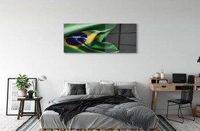 akrylový obraz brazilská vlajka 120x60 cm