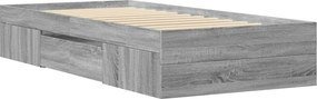 Rám postele šedý sonoma 90 x 200 cm kompozitní dřevo 3295497