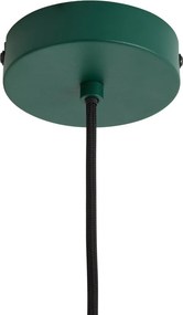 Retro zelená závěsná lampa se zeleným sklem - Giselle