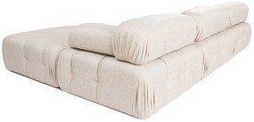 Hanah Home Čtyřmístná pohovka s pufem DOBLO světle hnědá 315 cm
