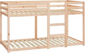 Patrová postel bez matrace 90 x 190 cm masivní borové dřevo 3206507