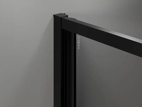 Mexen Exo, skládací sprchová kabina, dveře 110 cm + boční stěna 100 cm, transparentní sklo, černá, 816-110-100-70-00