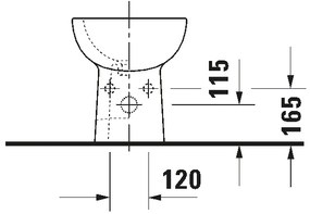 Duravit 22371000002 - Stojící bidet D-CODE 35,5x52,5 cm keramika/lesklá bílá