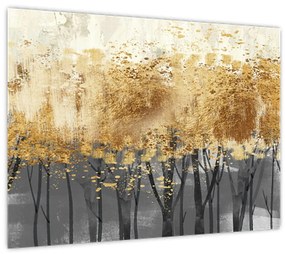 Obraz - Zlaté stromy (70x50 cm)