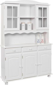 XXXLutz KREDENC, borovice, bílá, 130/198/43 cm P & B - Kredence a vitríny - 000528013320
