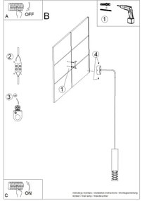 Sollux SL.1690 - Nástěnná lampa LAMI 1xGU10/10W/230V bílá