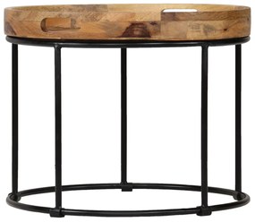 vidaXL Konferenční stolek 50 x 40 cm masivní mangovník a ocel