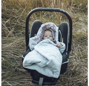Babysteps Celoroční zavinovací deka do autosedačky pro miminko ZAHRADA ZVÍŘAT + BÉŽOVÁ