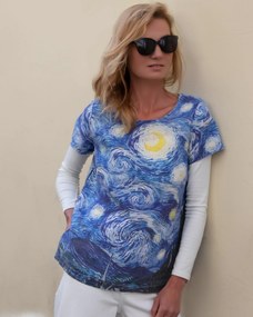 Lenbutik Dámské tričko Vincent Van Gogh Hvězdná noc / Starry night Velikost: EU 46