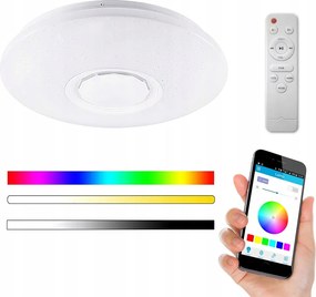 Stropní Svítidlo stropní svítidlo Led Rgb Aplikace Bluetooth Dálkový Ovladač Reproduktor 60W