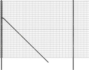 Drátěný plot antracitový 1,6 x 10 m pozinkovaná ocel 154196