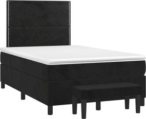 Box spring postel s matrací černá 120 x 200 cm samet 3137775